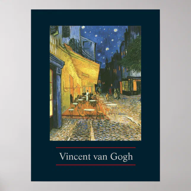 Cafe Terrace by van Gogh Poster Print | Zazzle