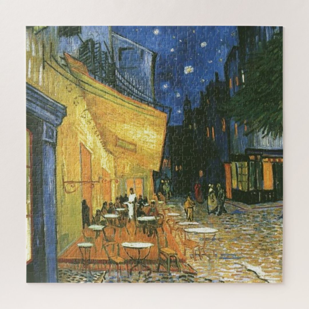 Cafe Terrace - Vincent van Gogh Painting Art Jigsaw Puzzle | Zazzle