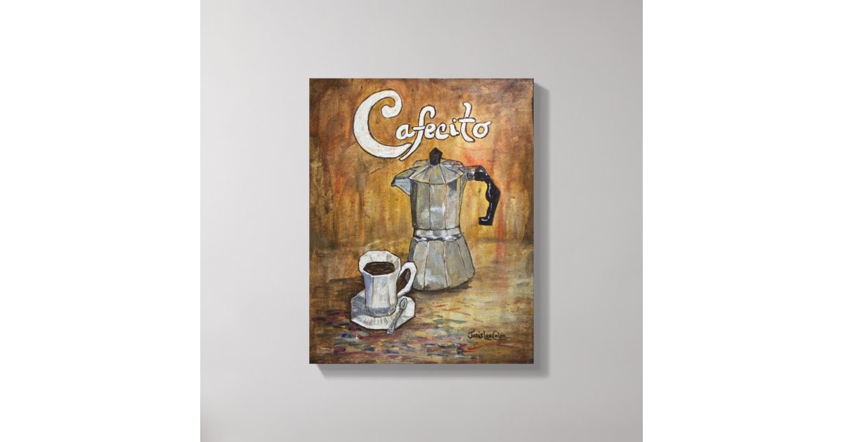 Cafecito - Cuban Coffee Canvas Print | Zazzle