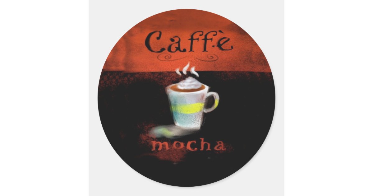 Caffe Mocha Stickers Coffee | Zazzle
