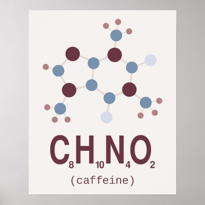 Caffeine Chemical Formula Poster | Zazzle.com