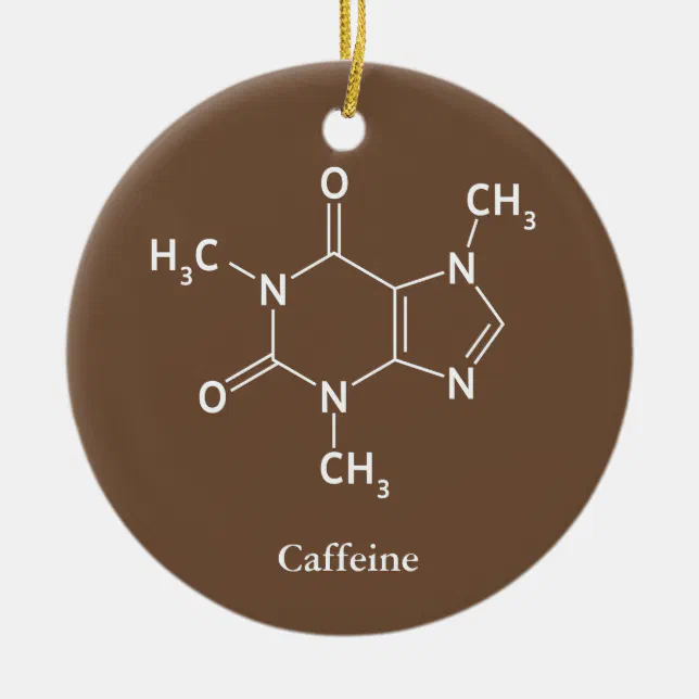 Caffeine Molecule Chemistry Coffee Lovers Ceramic Ornament | Zazzle