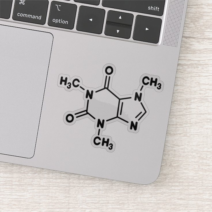 Caffeine Molecule Sticker | Zazzle