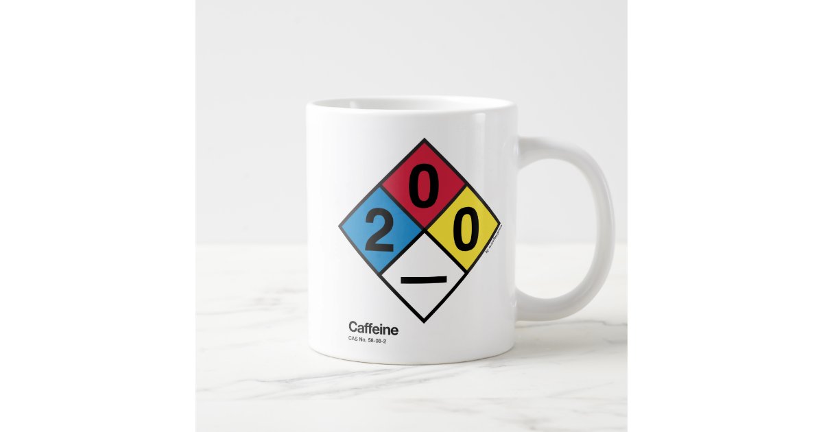 Caffeine—NFPA Safety Label Large Coffee Mug | Zazzle