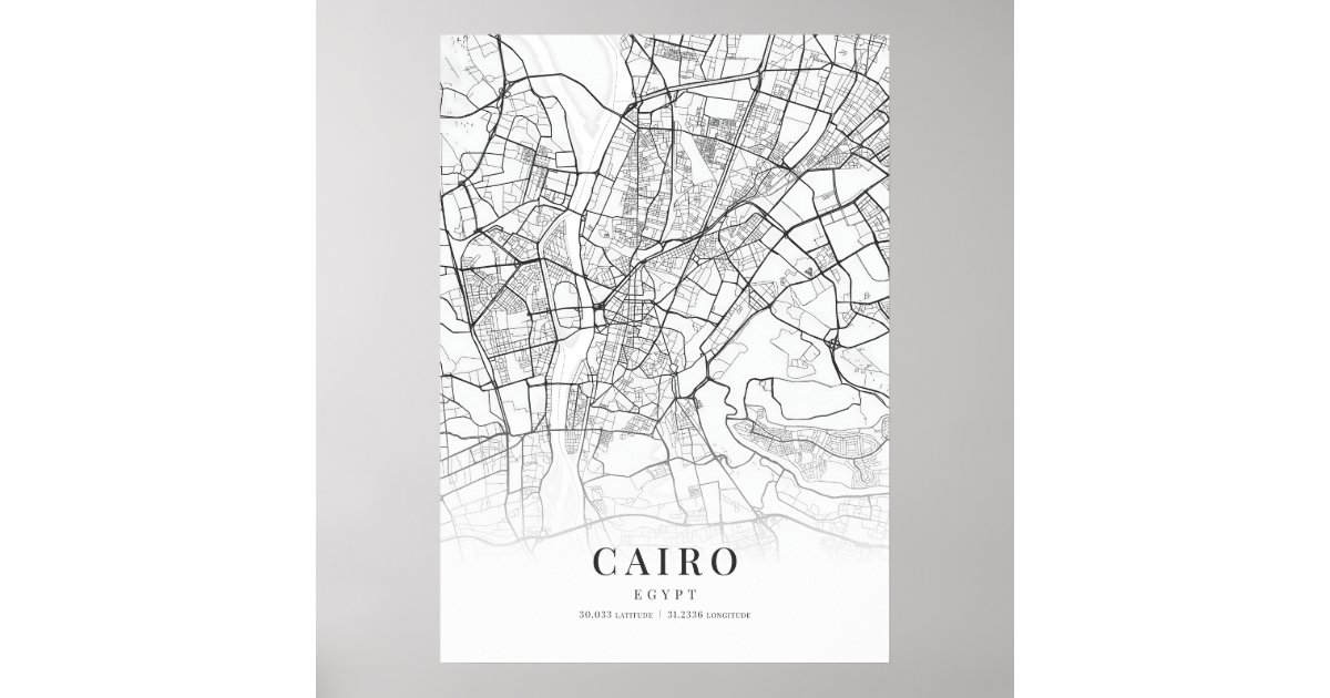 Cairo City Map Poster | Zazzle