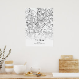 Cairo City Map Poster | Zazzle