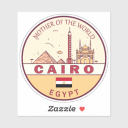 Cairo Egypt City Skyline Emblem Sticker | Zazzle