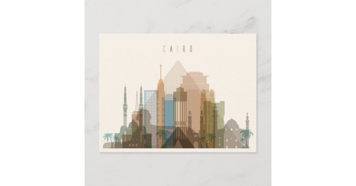 Cairo, Egypt | City Skyline Postcard | Zazzle