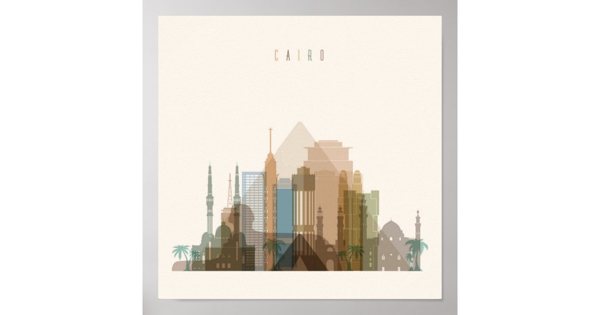 Cairo, Egypt | City Skyline Poster | Zazzle