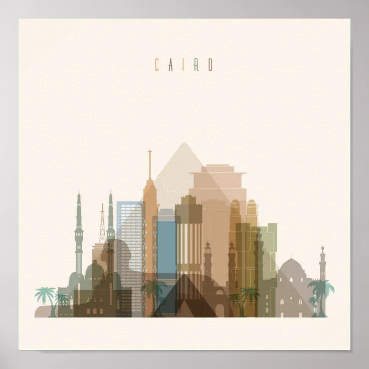 Cairo, Egypt | City Skyline Poster | Zazzle
