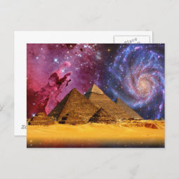 Cairo Egypt Pyramids Galaxy Postcard | Zazzle