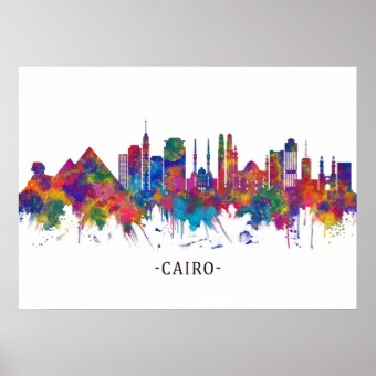 Cairo Egypt Skyline Poster | Zazzle