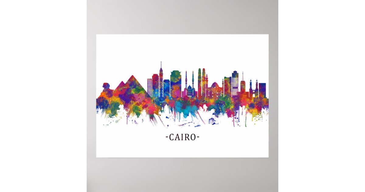 Cairo Egypt Skyline Poster | Zazzle