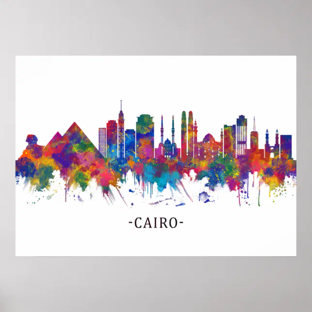 Cairo Egypt Skyline Poster | Zazzle