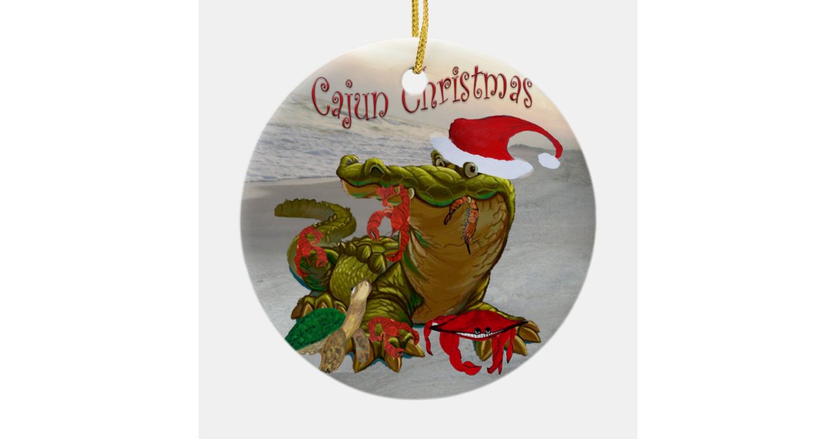 Cajun Christmas bayou ornament | Zazzle