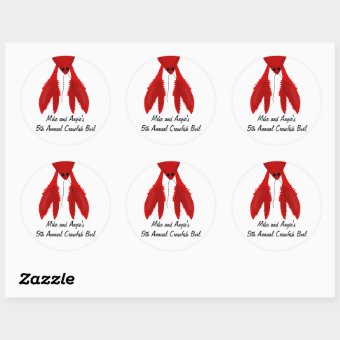 Cajun Crawfish Boil Party Stickers | Zazzle