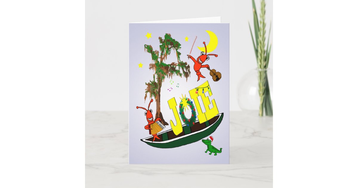 Cajun Joy Christmas in French Holiday Card | Zazzle