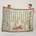 CAJUN TEN COMMANDMENTS FLEECE BLANKET | Zazzle