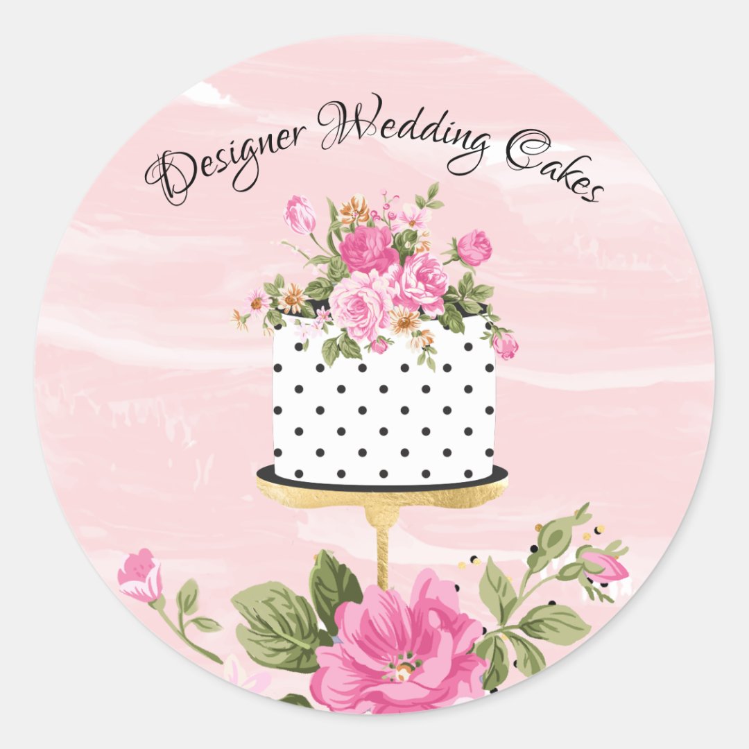 Cake Bakery Business Sticker | Zazzle