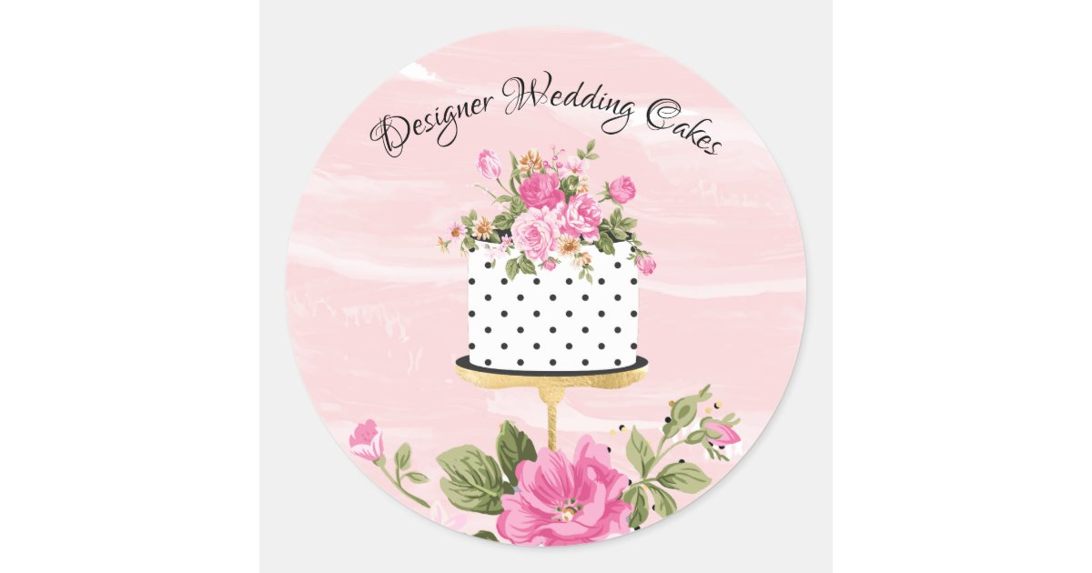 Cake Bakery Business Sticker | Zazzle