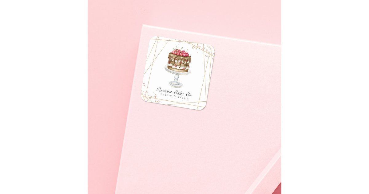 Cake / Bakery Business Sticker | Zazzle