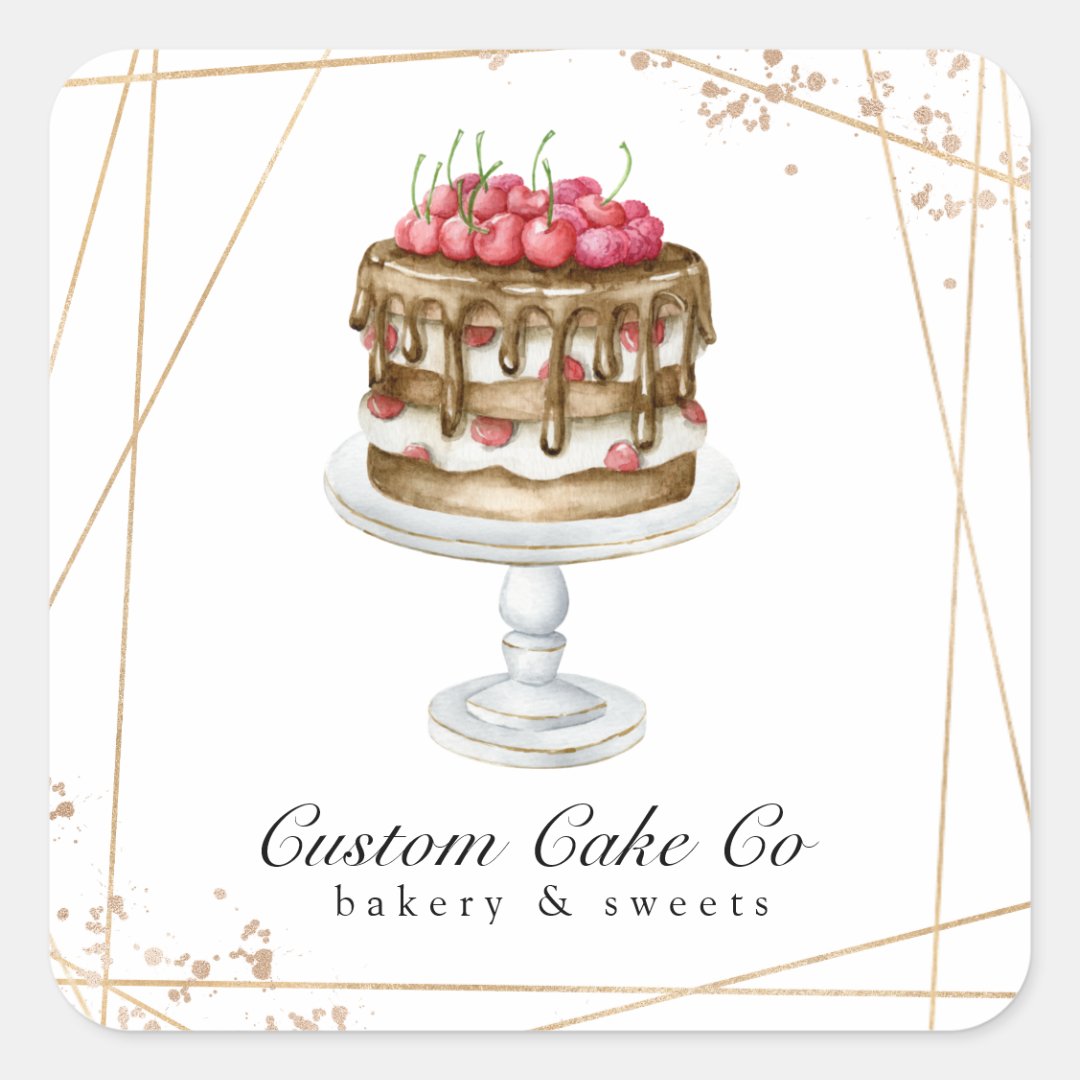 Cake / Bakery Business Sticker | Zazzle