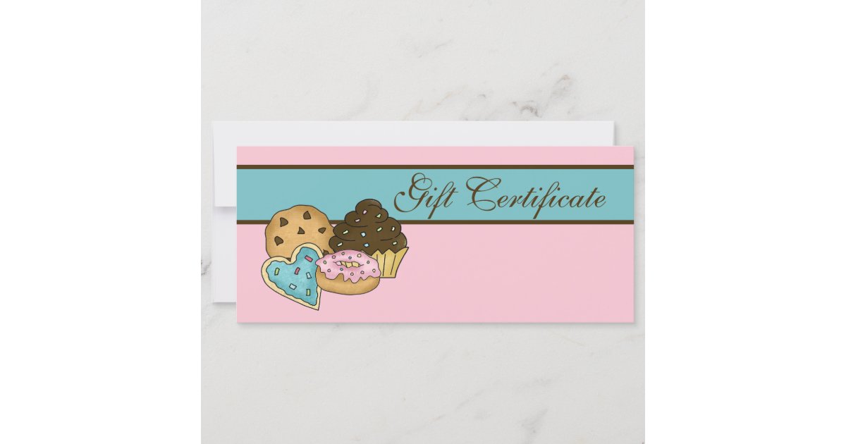Cake Bakery Gift Certificate | Zazzle