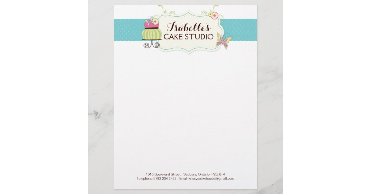Cake Bakery Letterhead | Zazzle