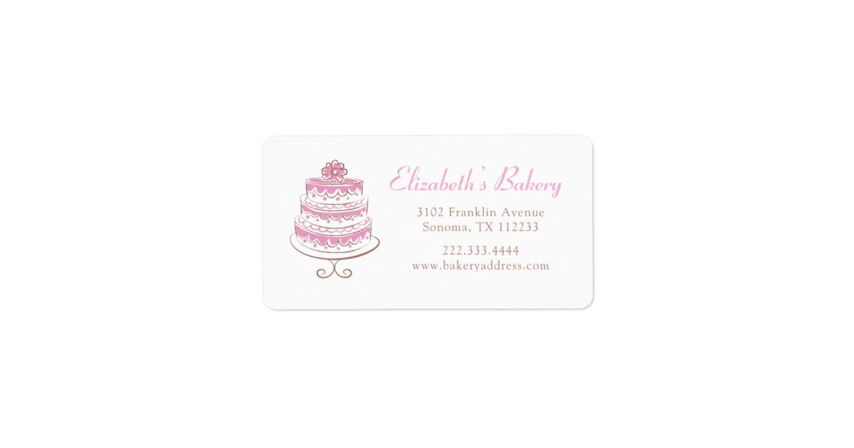 Cake Bakery Packaging Label | Zazzle