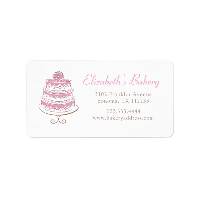 Cake Bakery Packaging Label | Zazzle