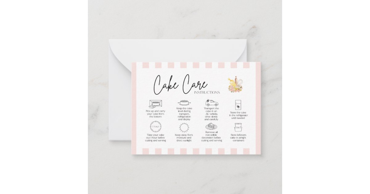 Cake Care Bakery Thank You Card | Zazzle