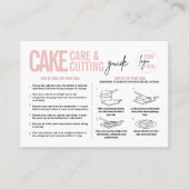 Cake Care & Cutting Guide, Cake Serving Guide Business Card | Zazzle