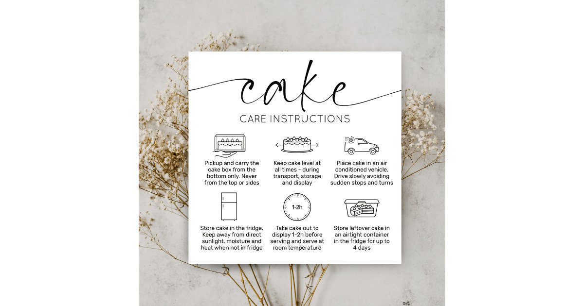 Cake Care Thank You Card Elegant Script Minimal | Zazzle