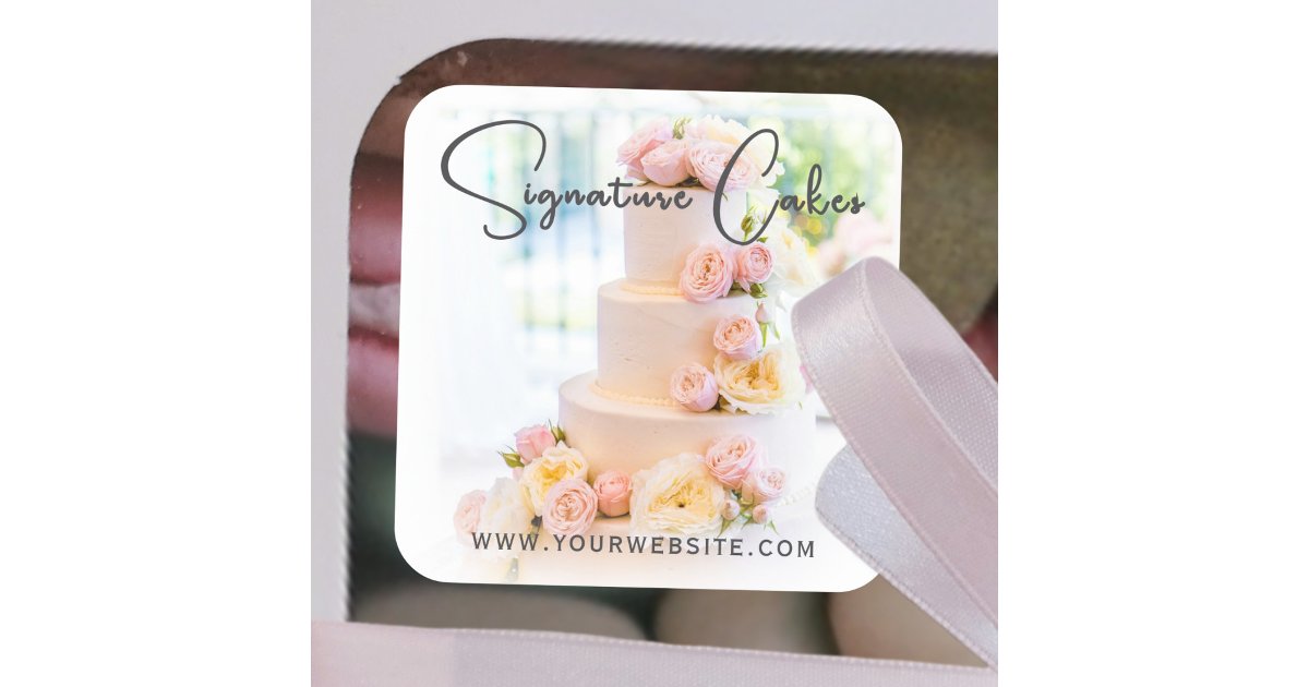 Cake custom product photo sticker | Zazzle
