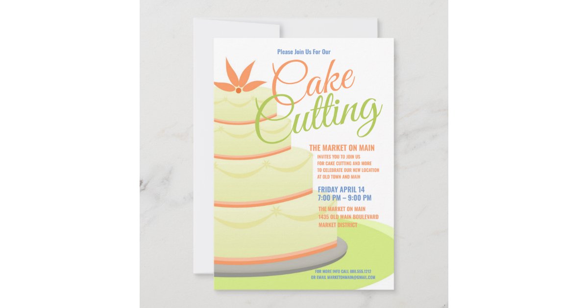Cake Cutting Celebration | Company Event Invitation | Zazzle