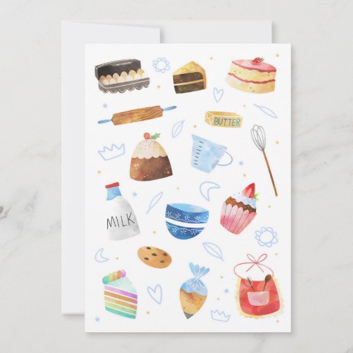 Cake Decorating Invitation - Baking Birthday Party | Zazzle