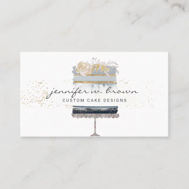 Cake Design Bakery Patisserie Cafe Pastry Party Business Card | Zazzle