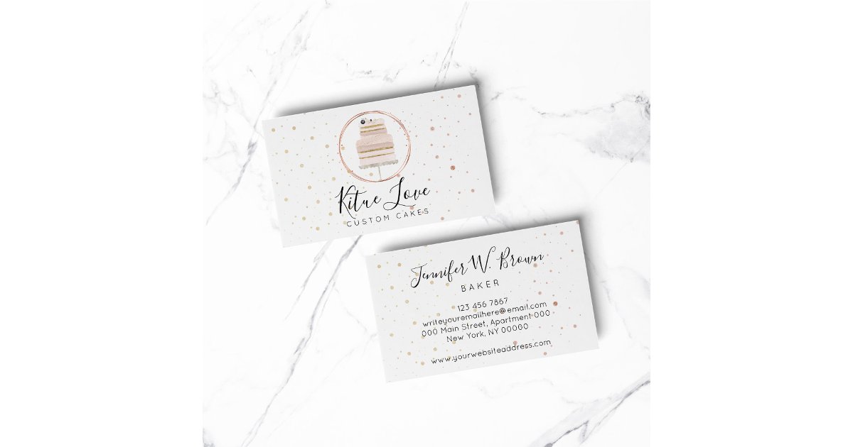 Cake Maker Bakery Pastry Patisserie Business Card | Zazzle