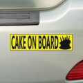 CAKE ON BOARD BUMPER STICKER | Zazzle
