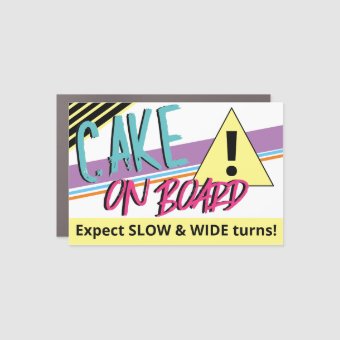 Cake on Board Colorful Magnet | Zazzle