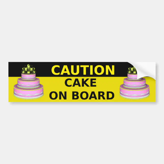 Cake On Board Sticker | Zazzle