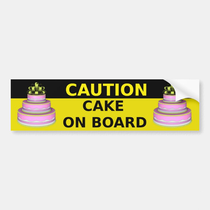 Cake On Board Sticker | Zazzle.com