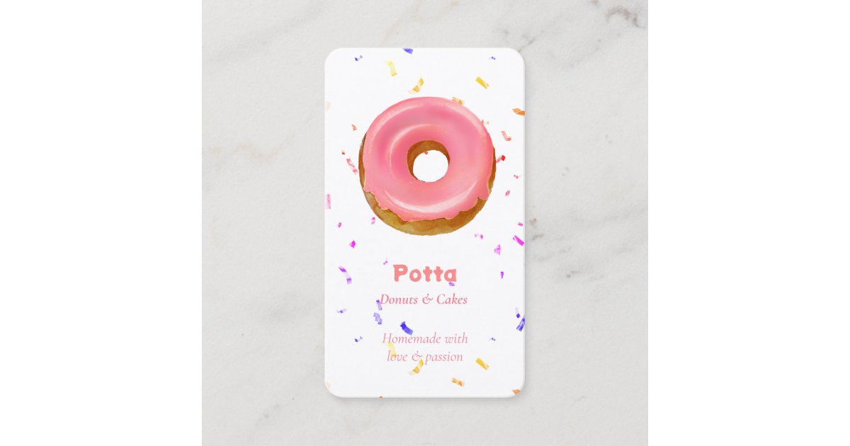 CAKE PATISSERIE CUPCAKE BAKERY DONUT QR CODE BUSINESS CARD | Zazzle