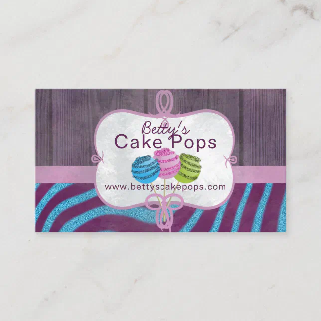 Cake Pop Bakery Design Business Card | Zazzle
