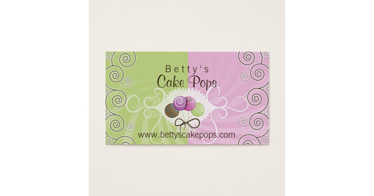 Cake pop business cards | Zazzle.com