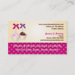 Cake Pop Dots Business Card | Zazzle