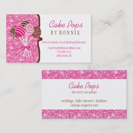 Cake Pops Bakery : Business Card | Zazzle