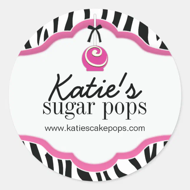 Cake Pops Bakery Packaging Stickers | Zazzle