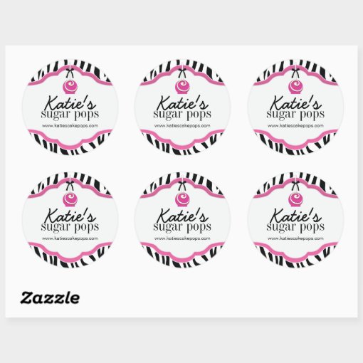 Cake Pops Bakery Packaging Stickers | Zazzle