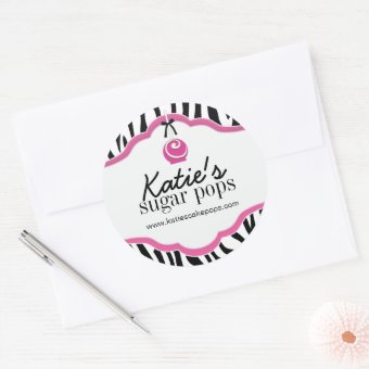 Cake Pops Bakery Packaging Stickers | Zazzle